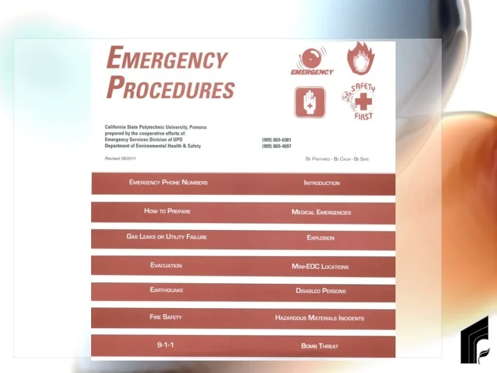 PPT - What Your Emergency Procedures Brochure Covers PowerPoint ...
