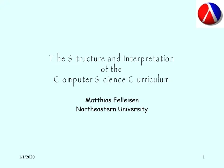 PPT - The Structure and Interpretation of the Computer Science ...