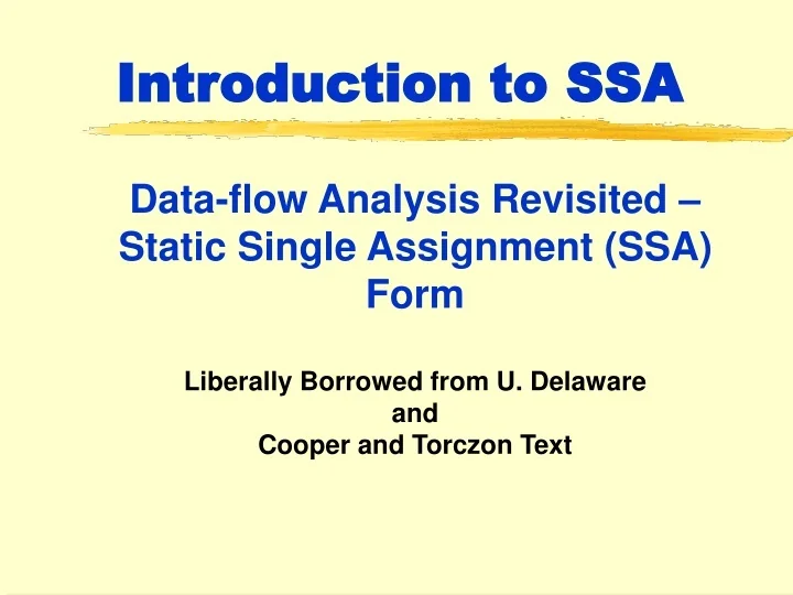 PPT - Introduction to SSA PowerPoint Presentation, free download - ID ...