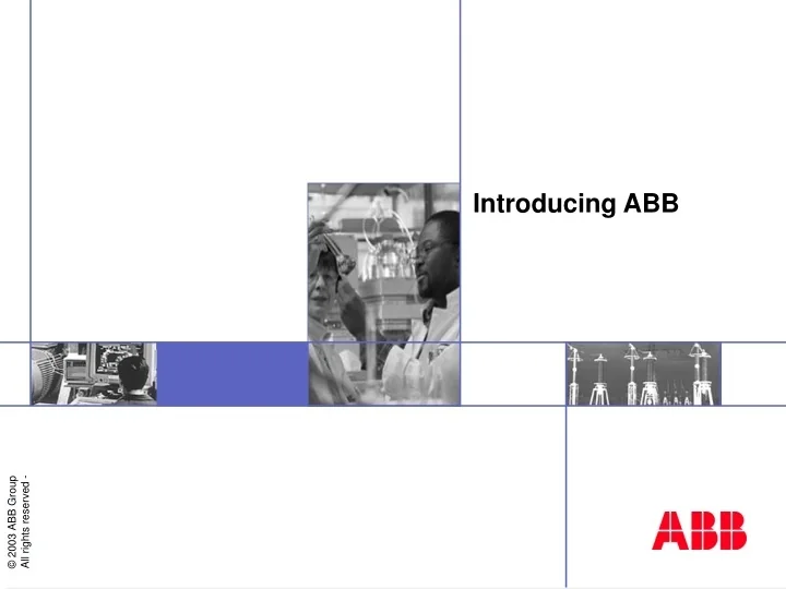 PPT - Introducing ABB PowerPoint Presentation, free download - ID:9299088
