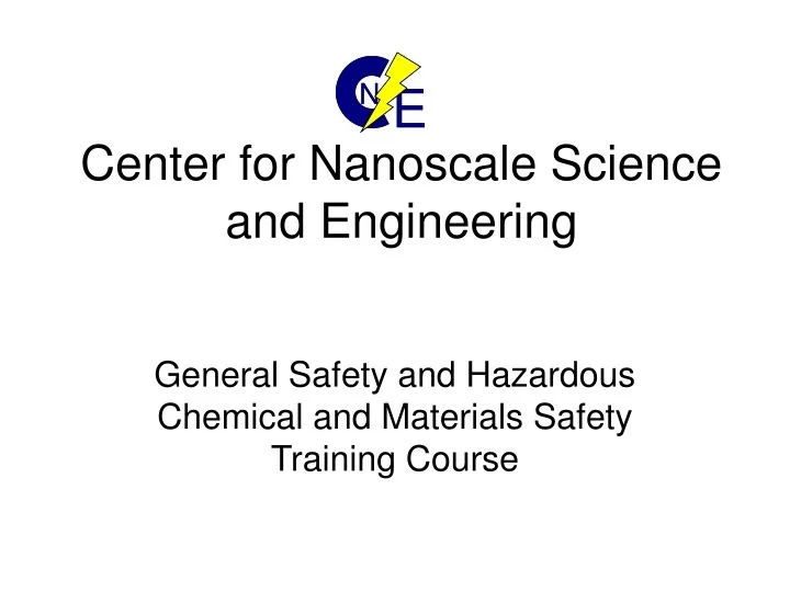 PPT - Center for Nanoscale Science and Engineering PowerPoint ...