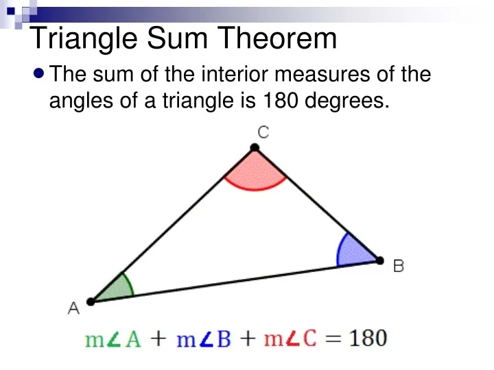 PPT - Triangle Sum Theorem PowerPoint Presentation, free download - ID ...