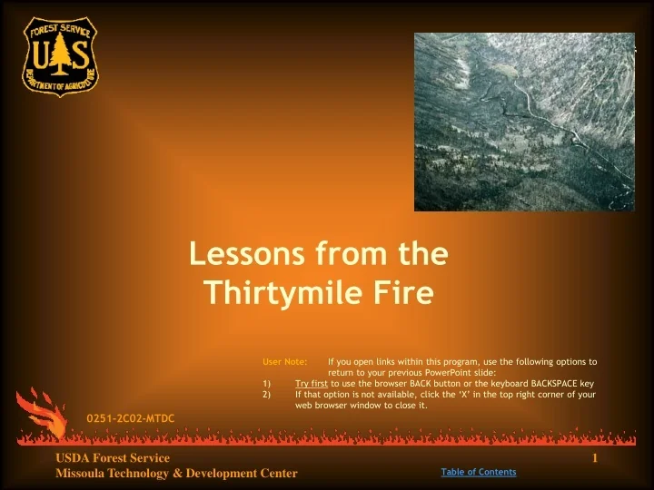 PPT - Lessons from the Thirtymile Fire PowerPoint Presentation, free ...