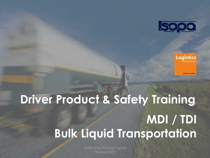 PPT - Driver Product & Safety Training PowerPoint Presentation, free ...