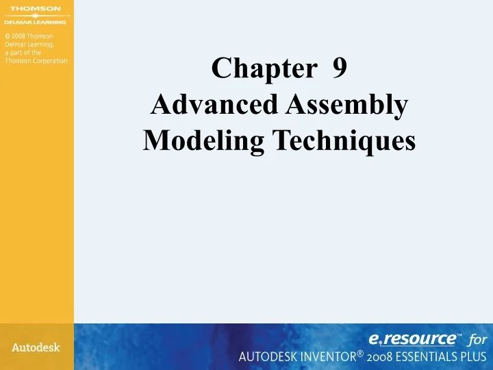 PPT - Chapter 9 Advanced Assembly Modeling Techniques PowerPoint ...