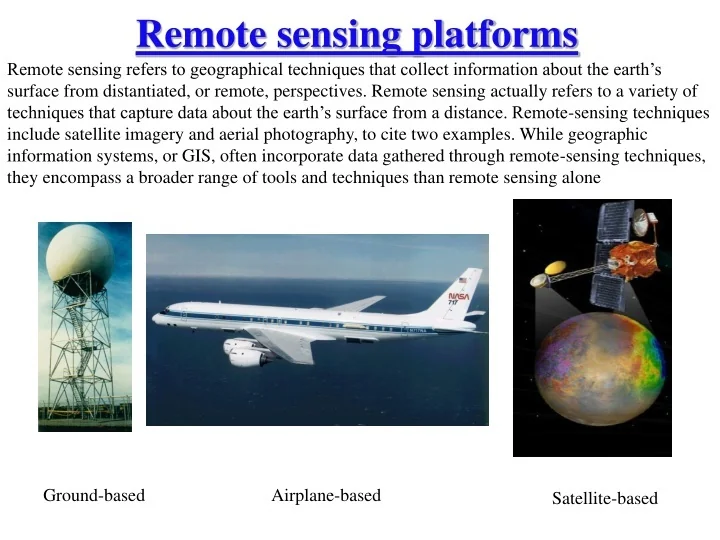 PPT - Remote sensing platforms PowerPoint Presentation, free download ...