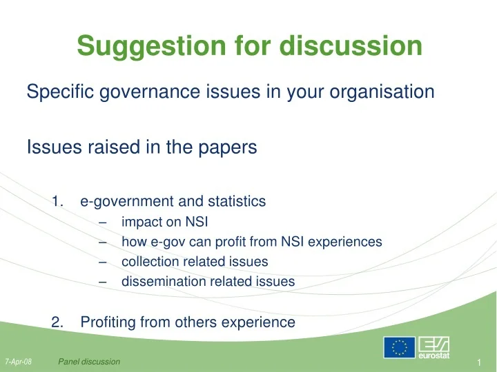 PPT - Suggestion for discussion PowerPoint Presentation, free download ...