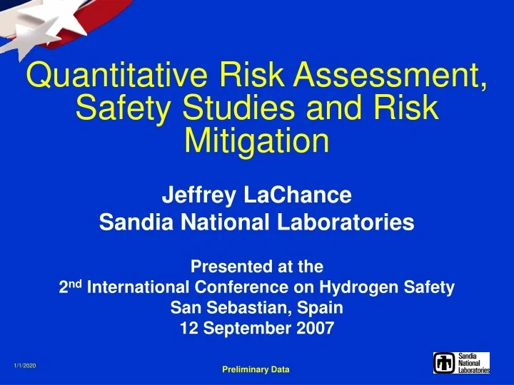 PPT - Quantitative Risk Assessment, Safety Studies and Risk Mitigation ...