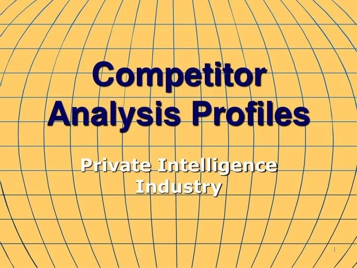 PPT - Competitor Analysis Profiles PowerPoint Presentation, free ...
