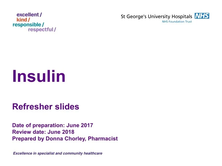 PPT - Insulin PowerPoint Presentation, free download - ID:9309241