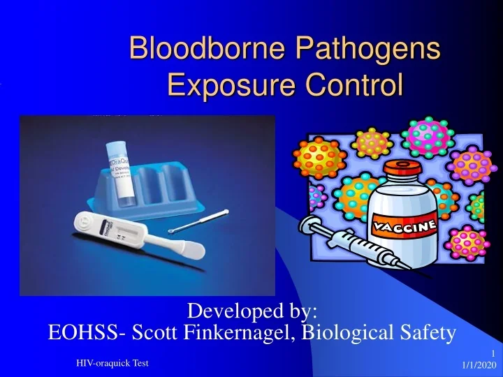 PPT - Bloodborne Pathogens Exposure Control PowerPoint Presentation ...
