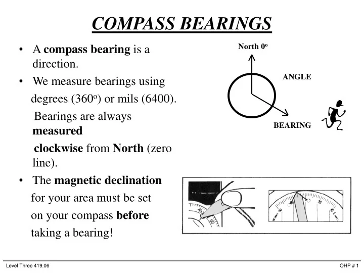 PPT - COMPASS BEARINGS PowerPoint Presentation, free download - ID:9309927