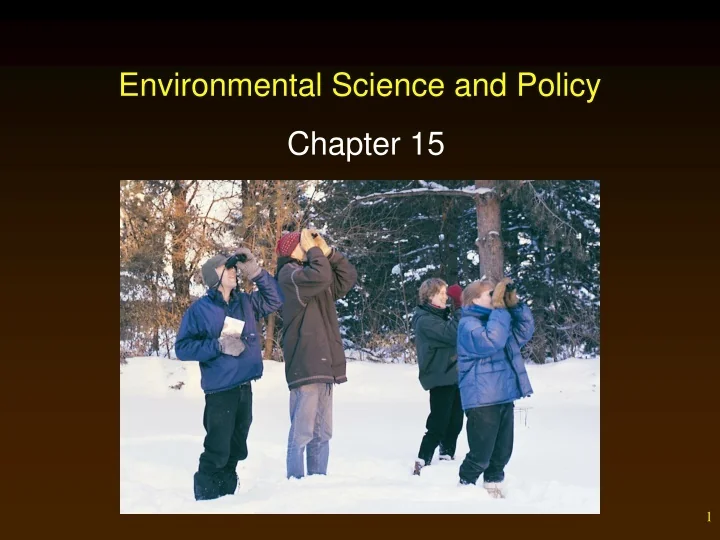 PPT - Environmental Science and Policy PowerPoint Presentation, free ...