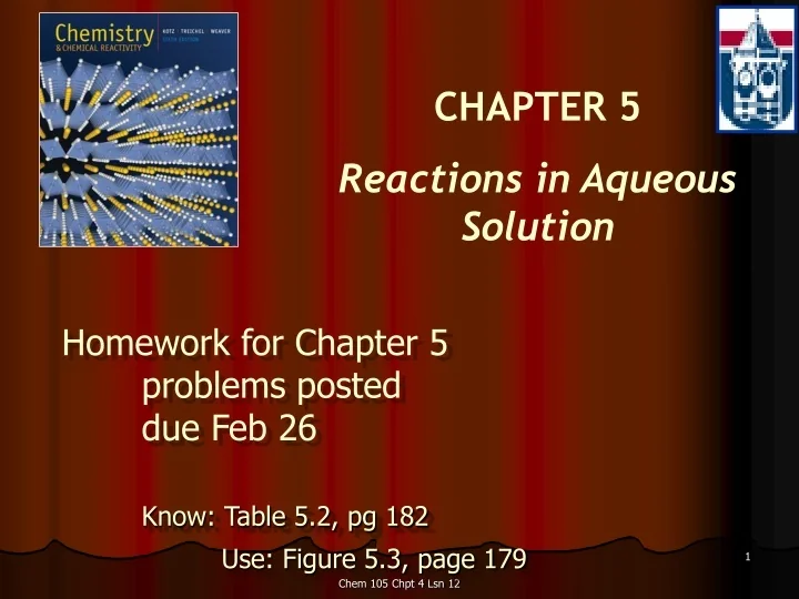 PPT - CHAPTER 5 Reactions in Aqueous Solution PowerPoint Presentation, free download - ID:9311068