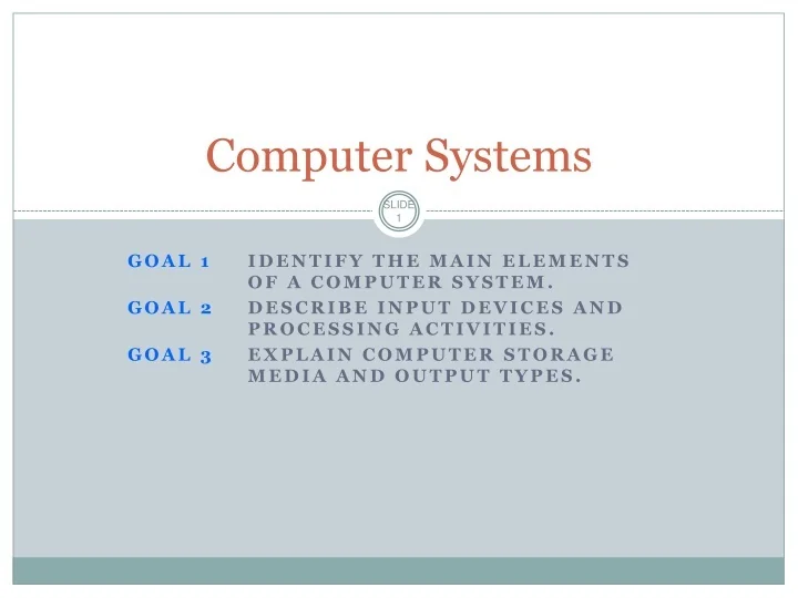 PPT - Computer Systems PowerPoint Presentation, free download - ID:9311758