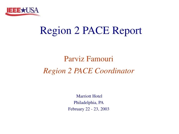 PPT - Region 2 PACE Report PowerPoint Presentation, free download - ID ...