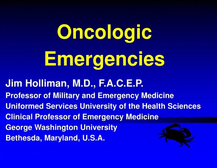 PPT - Oncologic Emergencies PowerPoint Presentation, free download - ID ...