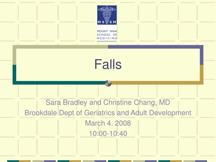 PPT - Falls PowerPoint Presentation, free download - ID:9314387