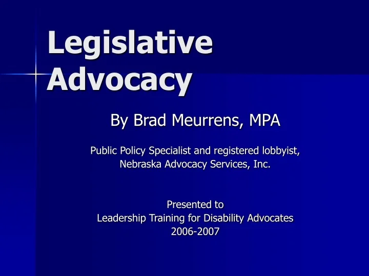 PPT - Legislative Advocacy PowerPoint Presentation, free download - ID ...