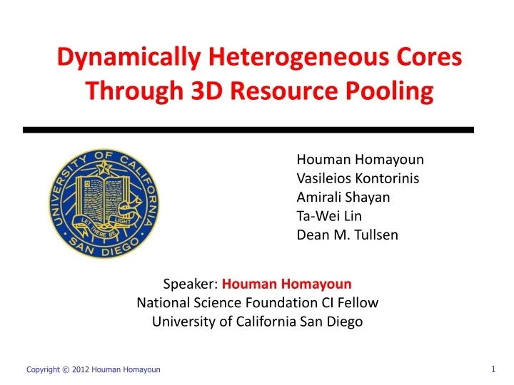 Ppt Dynamically Heterogeneous Cores Through 3d Resource Pooling Powerpoint Presentation Id 3751