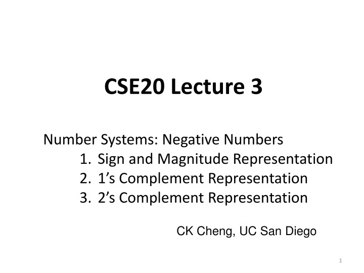 PPT - CSE20 Lecture 3 PowerPoint Presentation, free download - ID:9316966