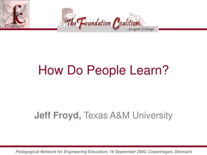PPT - How Do People Learn? PowerPoint Presentation, free download - ID ...
