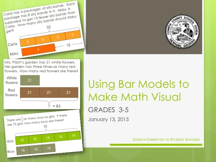 PPT - Using Bar Models to Make Math Visual PowerPoint Presentation ...