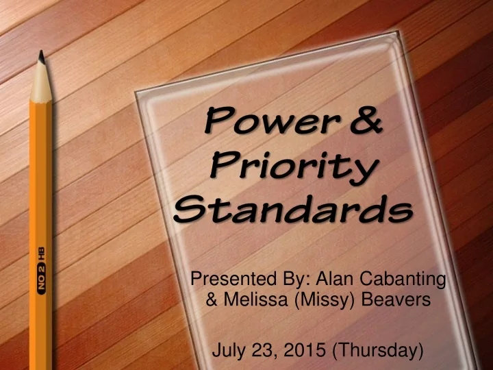 PPT - Power & Priority Standards PowerPoint Presentation, free download ...