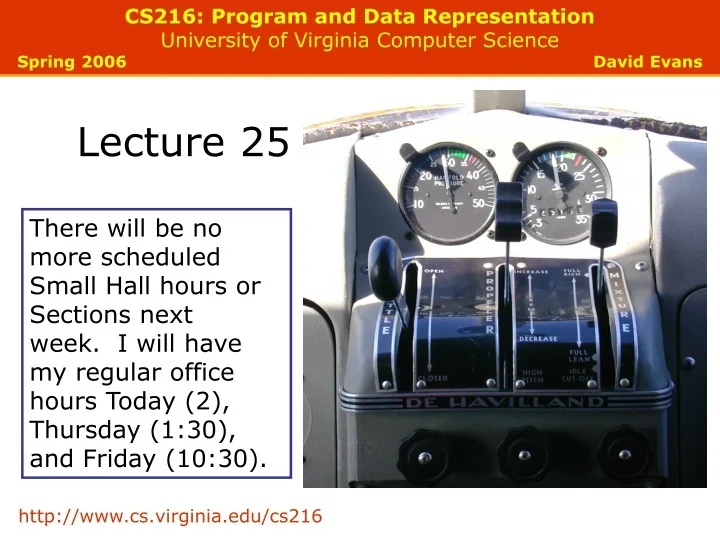 PPT - CS216: Program and Data Representation University of Virginia ...
