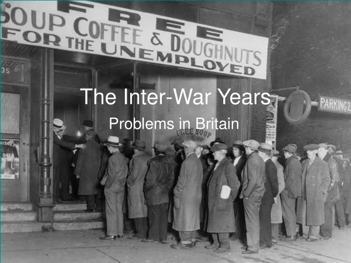 PPT - The Inter-War Years PowerPoint Presentation, free download - ID ...