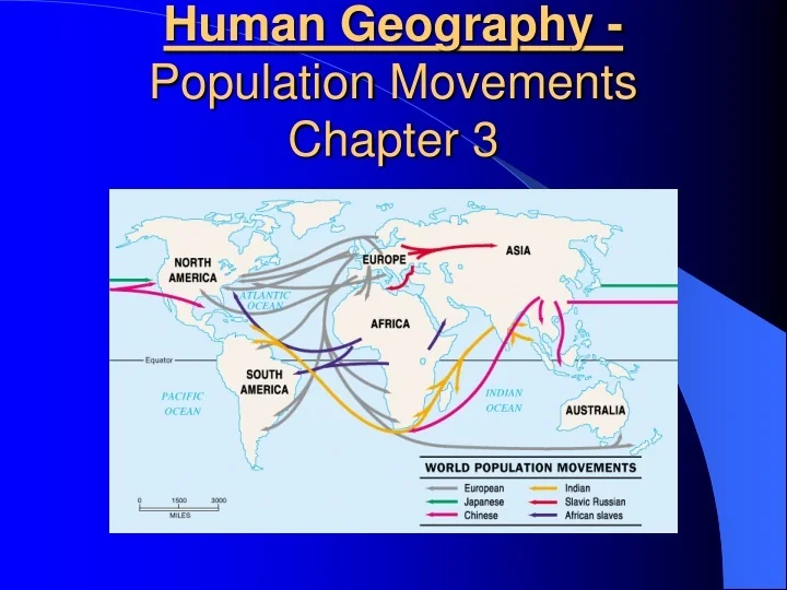 PPT - Human Geography - Population Movements Chapter 3 PowerPoint ...