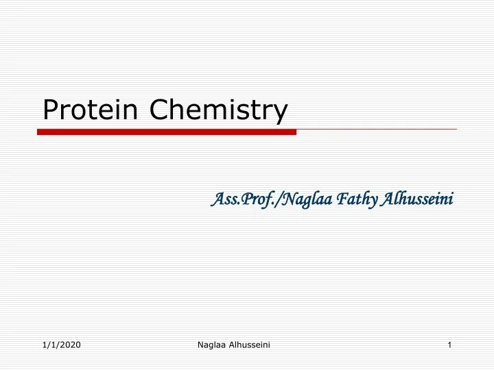 PPT - Protein Chemistry PowerPoint Presentation, free download - ID:9324353
