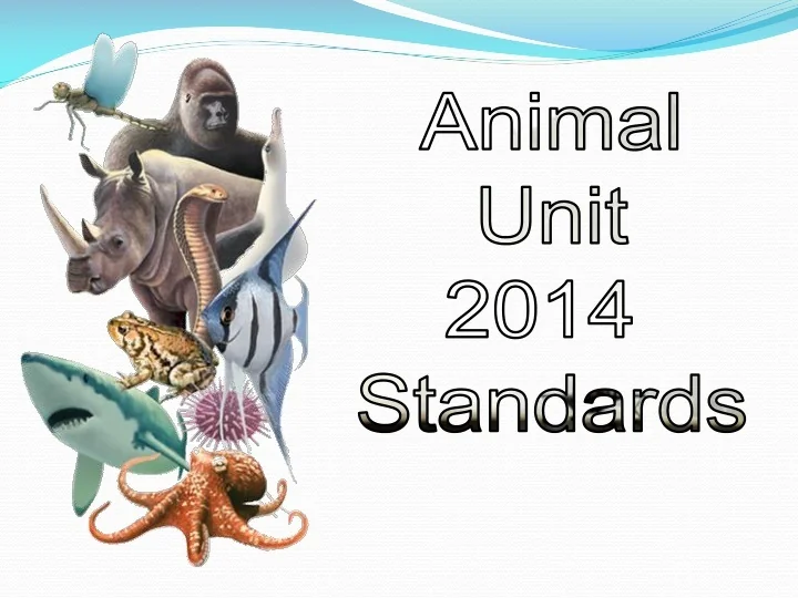 PPT - Animal Unit 2014 Standards PowerPoint Presentation, free download ...