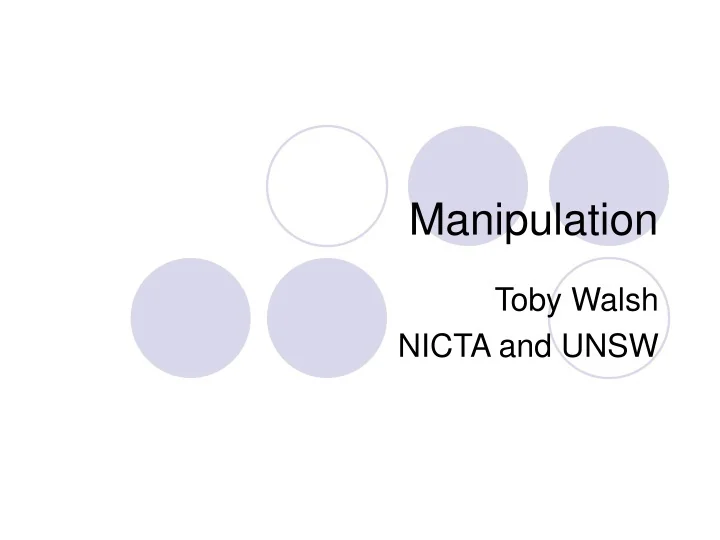 PPT - Manipulation PowerPoint Presentation, free download - ID:9326850