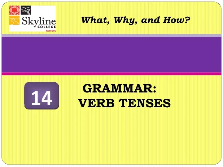 PPT - GRAMMAR: VERB TENSES PowerPoint Presentation, free download - ID ...