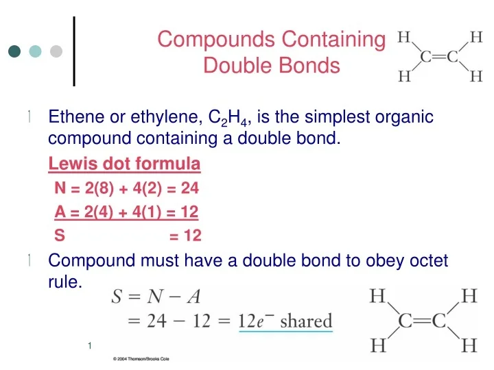 PPT - Compounds Containing Double Bonds PowerPoint Presentation, free ...
