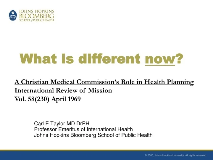 PPT - What is different now ? PowerPoint Presentation, free download ...