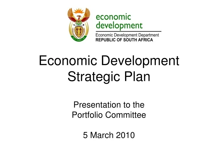 PPT - Economic Development Strategic Plan PowerPoint Presentation, free ...