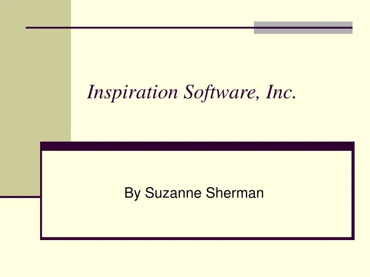 PPT - Inspiration Software, Inc. PowerPoint Presentation, free download ...