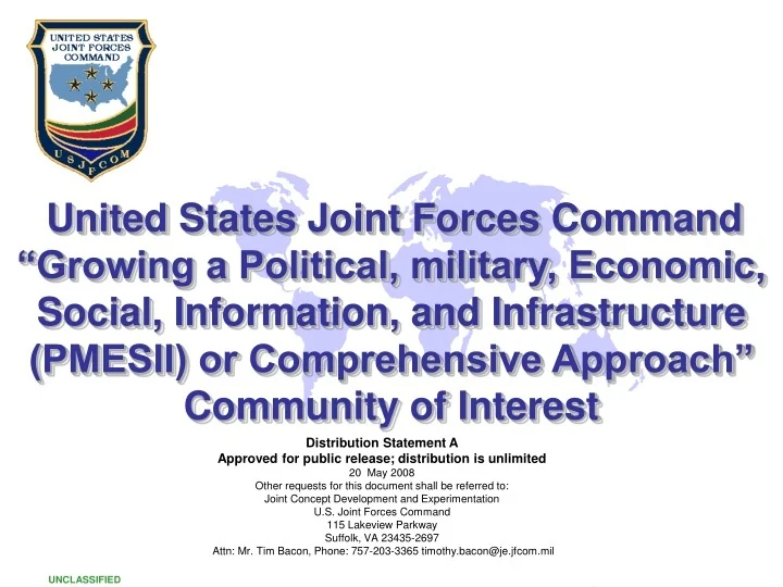 PPT - United States Joint Forces Command PowerPoint Presentation, free ...