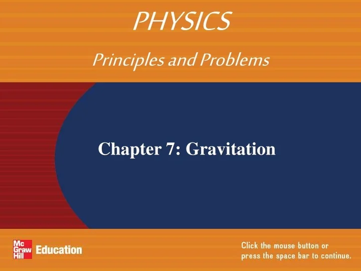 PPT - Chapter 7: Gravitation PowerPoint Presentation, free download ...