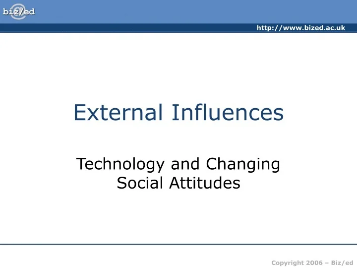 PPT - External Influences PowerPoint Presentation, free download - ID ...
