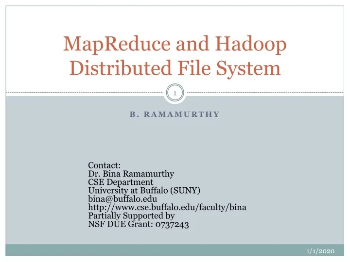 PPT - MapReduce and Hadoop Distributed File System PowerPoint Presentation - ID:9331972