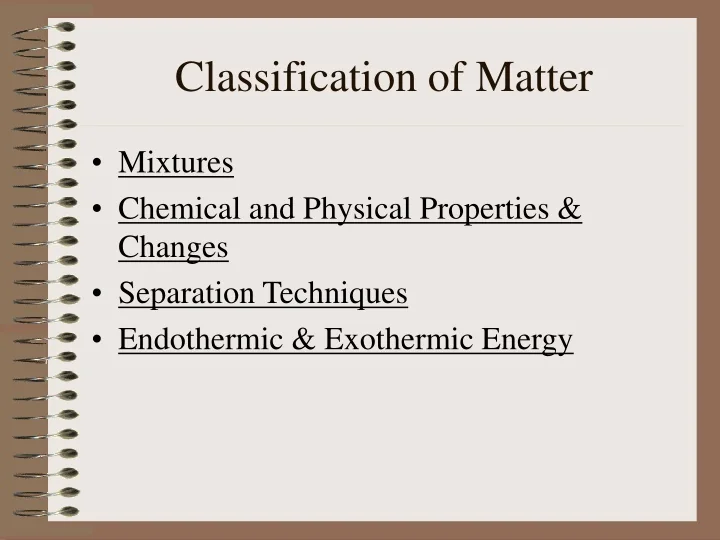PPT - Classification of Matter PowerPoint Presentation, free download ...