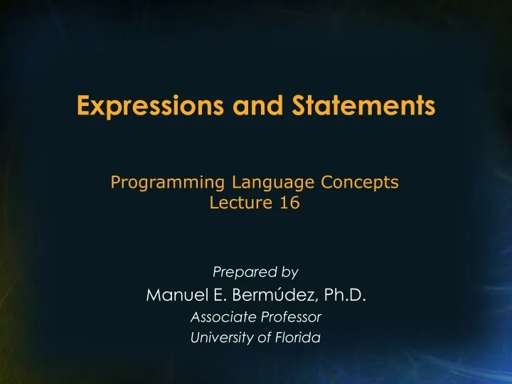 PPT - Expressions and Statements PowerPoint Presentation, free download ...