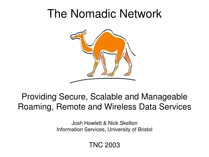 PPT - The Nomadic Network PowerPoint Presentation, free download - ID:9335402
