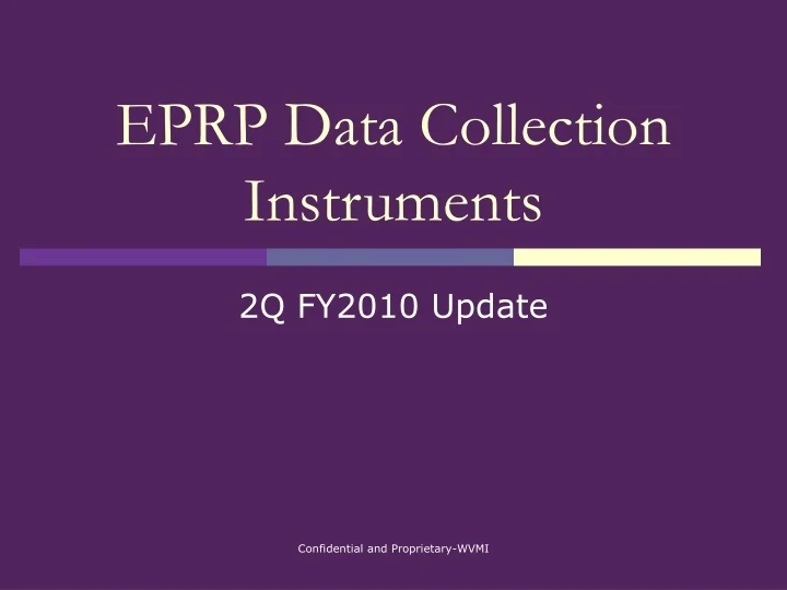 PPT - EPRP Data Collection Instruments PowerPoint Presentation, free ...