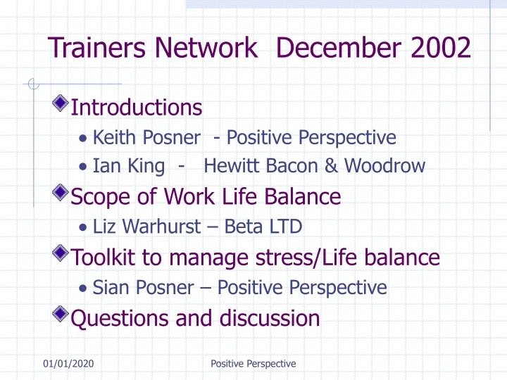 PPT - Trainers Network December 2002 PowerPoint Presentation, free ...