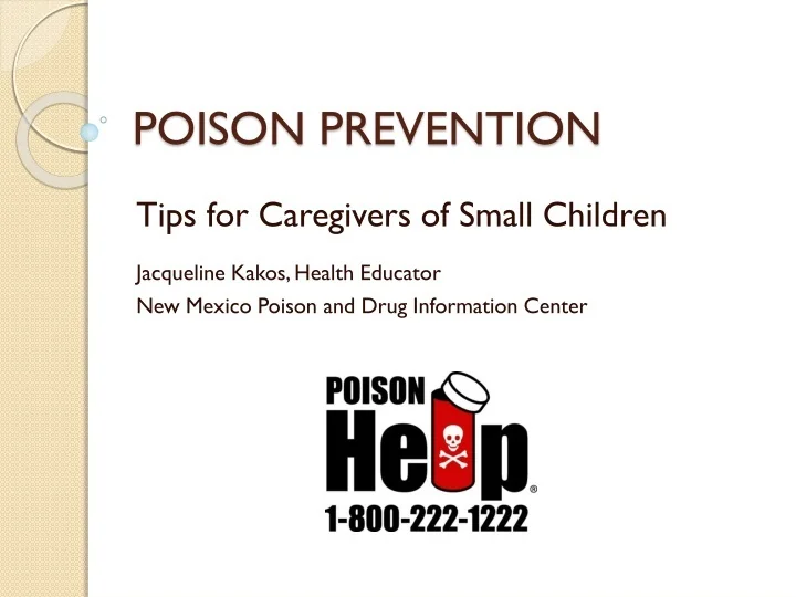 PPT - Poison Prevention PowerPoint Presentation, free download - ID:9337391