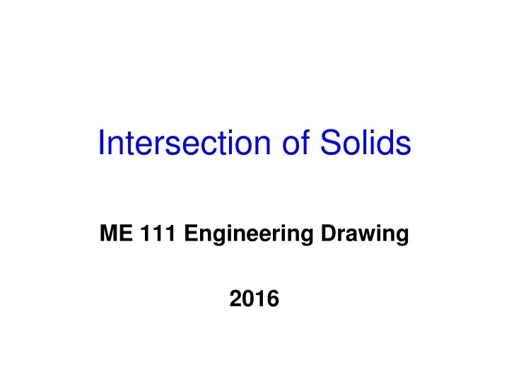 PPT - Intersection of Solids PowerPoint Presentation, free download ...